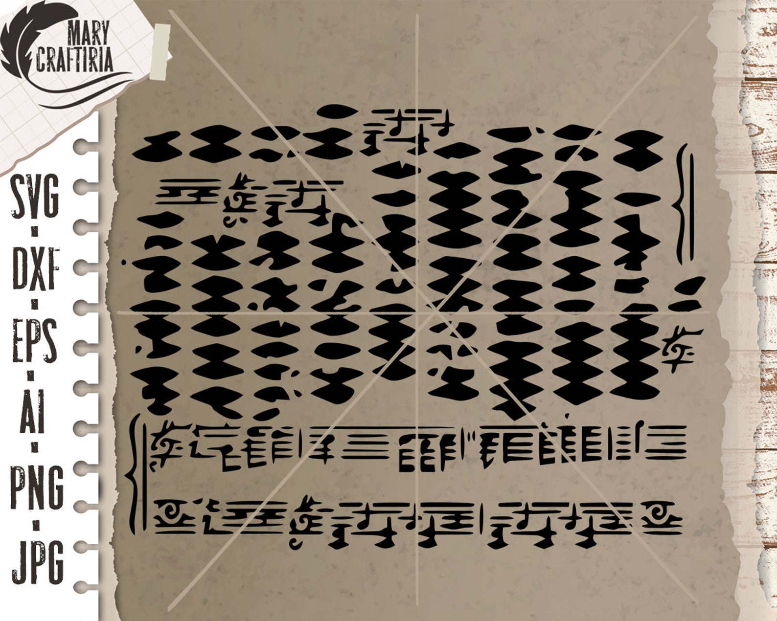 Stencil Music Svg Cut Files Svg Eps Dxf Digital Files - Etsy