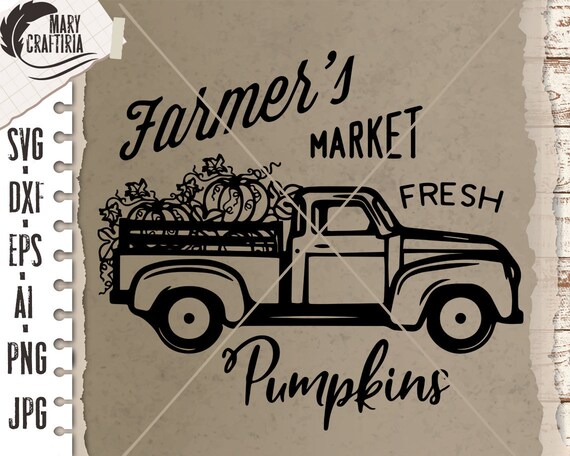 Pickup svg Truck svg Fall svg Farm truck svg cut file | Etsy
