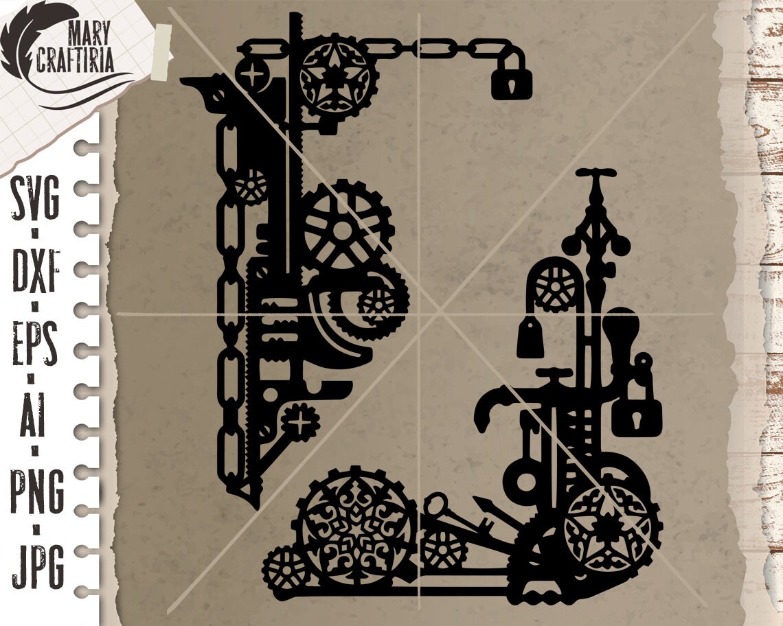 Corners Clipart Svg Steampunk Svg Cutt Files Svg Dxf Eps - Etsy