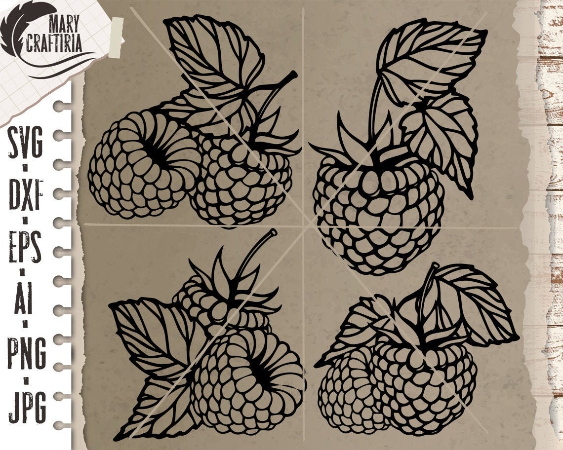 Raspberry Clipart Svg Dxf Cutt Files Svg Cut File Svg Dxf - Etsy