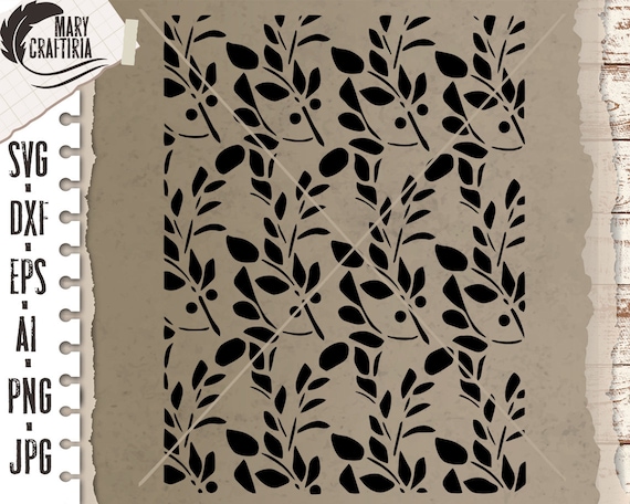 Stencil Foliage Svg Dxf Eps Png Ai Cutt Files Svg Files - Etsy