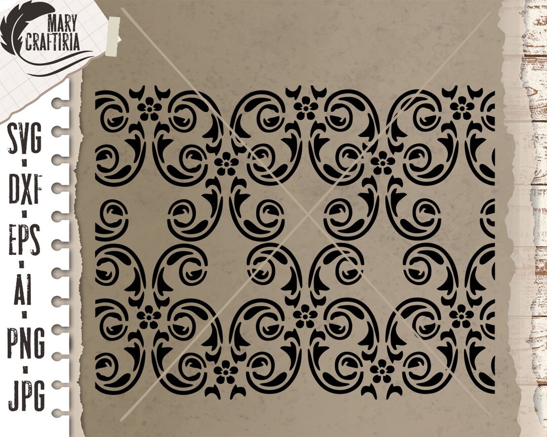 Stencil Background Svg, Cut Files Svg, Eps, Dxf, Png, Digital Files ...