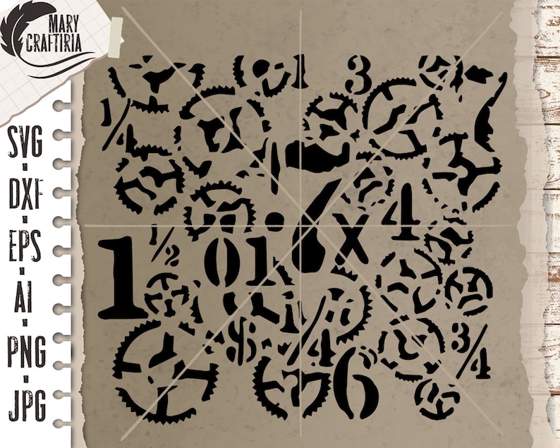 Stencil Numbers Svg Cut Files Dxf Eps Files for Cricut - Etsy