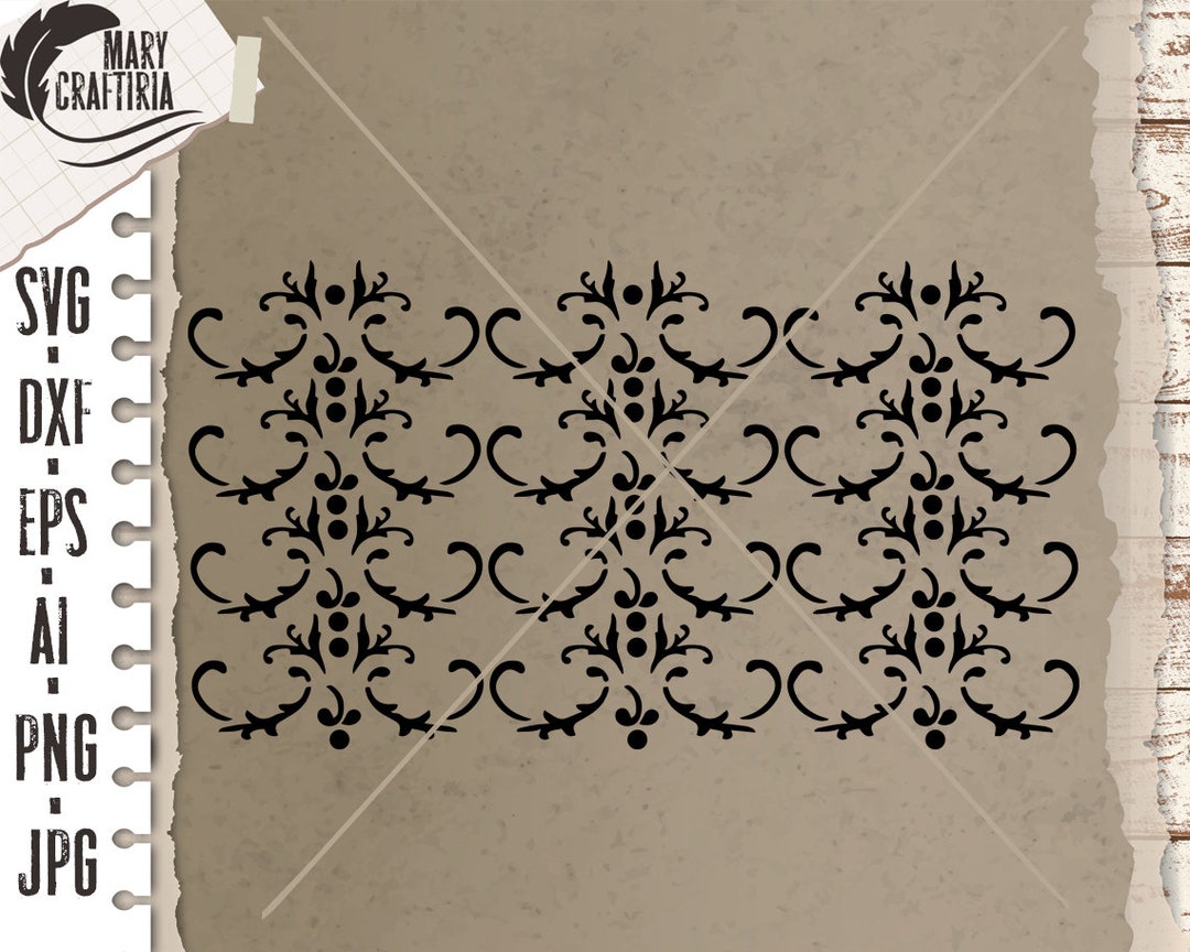 Stencil Background Svg, Dxf, Eps, Png, Files for Cricut, Silhouette ...