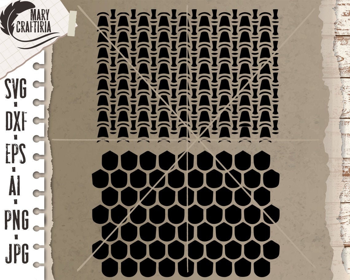 Stencils Roof Tiles Svg, Dxf, Stencils Svg, Stencil Cut Files Svg, Dxf ...