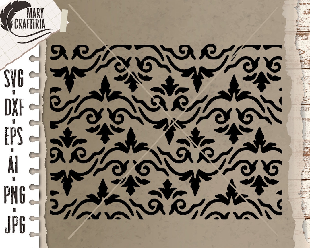 Stencil Background Svg, Dxf, Png, Files for Cricut, Silhouette, Cameo ...