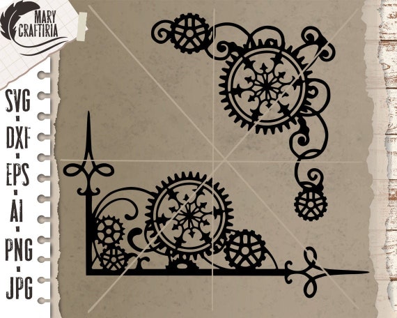 Steampunk Corner Border