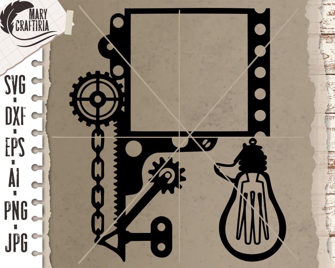 Steampunk Clipart Svg Frame Svg Retro Svg Dxf Eps Svg - Etsy