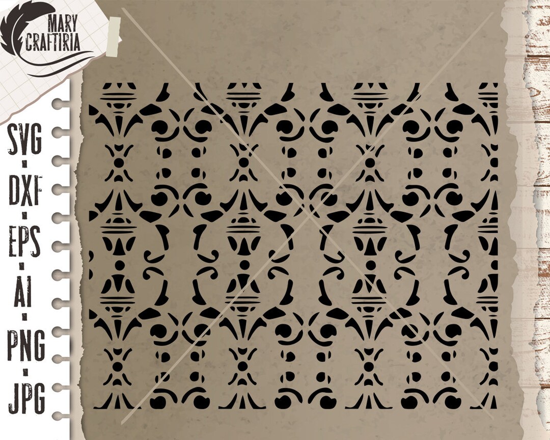 Stencil Background Svg, Dxf, Eps, Cutt File, Files for Cricut ...