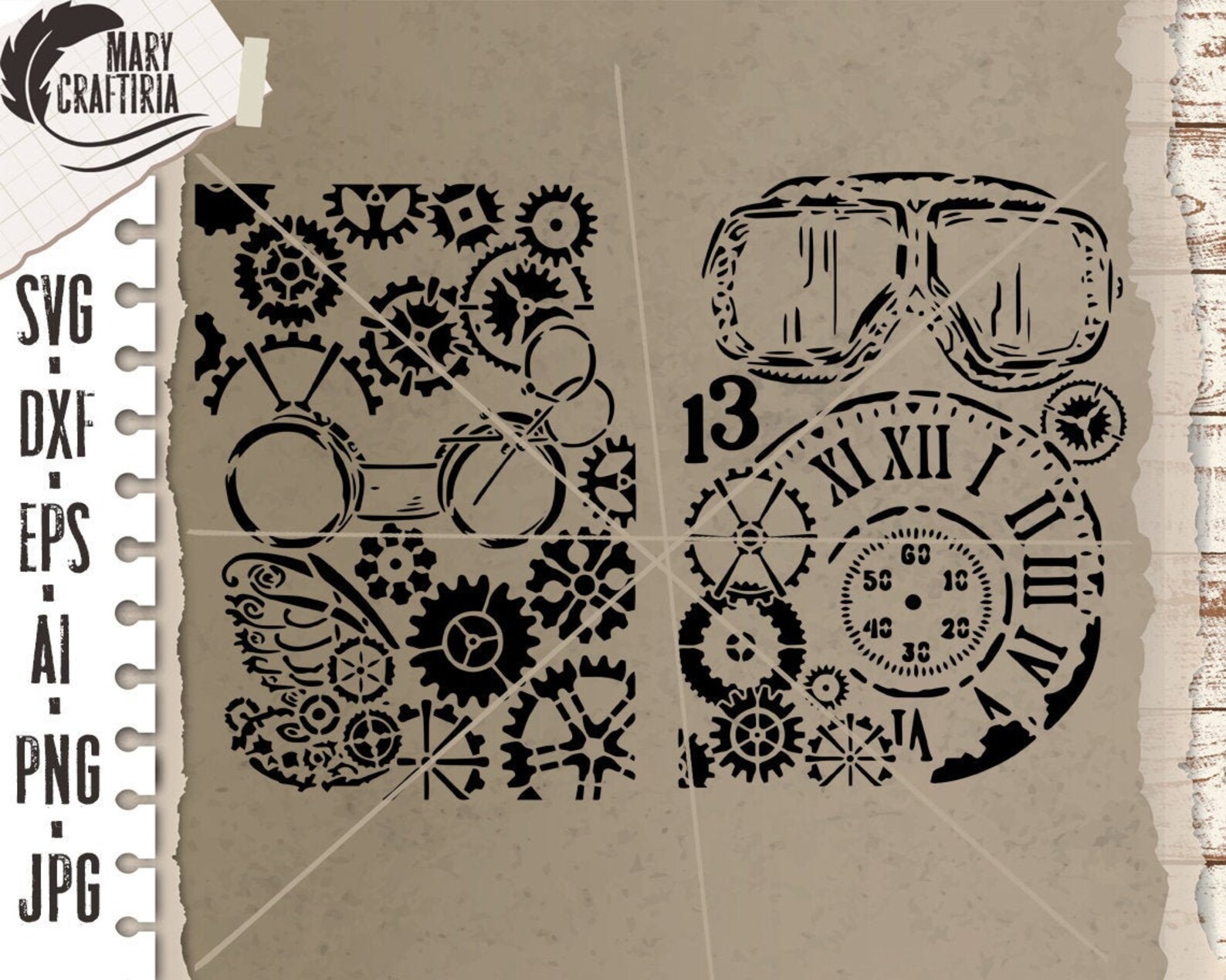 Stencil Mechanisms Svg Stencil Background Svg Stencil Gears - Etsy
