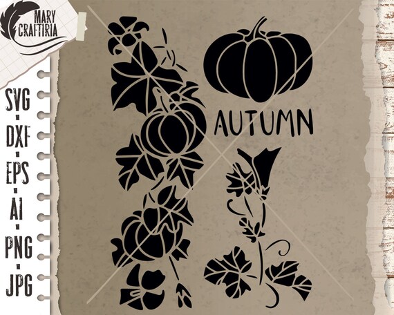Stencil Autumn Svg Dxf Eps Png Cut Files Digital Files - Etsy