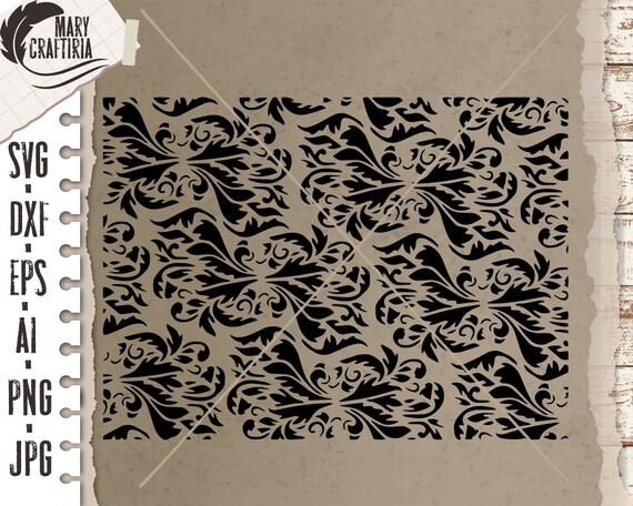 Stencil Background Svg Dxf Stencils Pattern Svg Stencils - Etsy