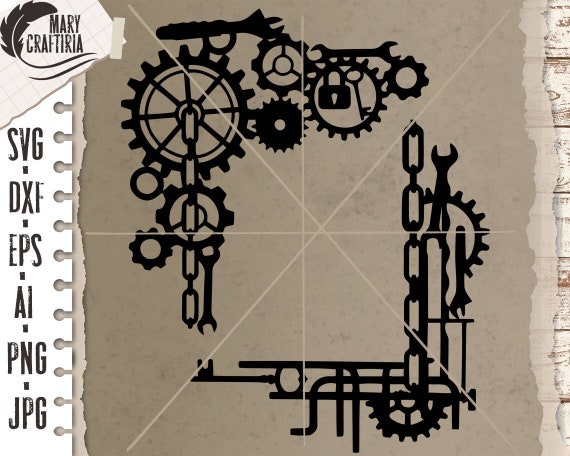 Steampunk Corner Clipart Svg Steam Mechanism Svg Cutt Files - Etsy