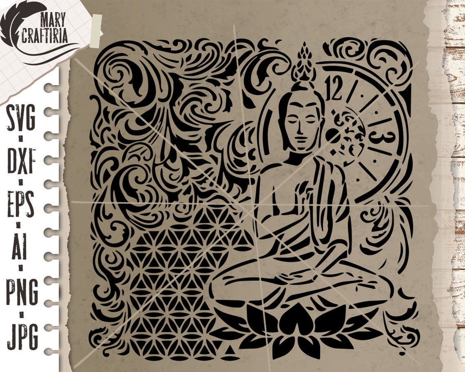 Stencil Buddha Svg Dxf Stencils Background Svg Stencil - Etsy