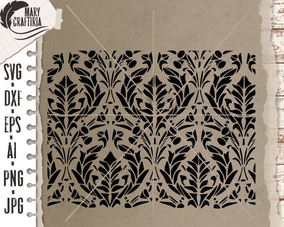 Stencil Background Stencil Cutting Files SVG DXF EPS Laser | Etsy