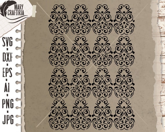 Stencil Background Cut Files Dxf Svg Eps Png Files for - Etsy