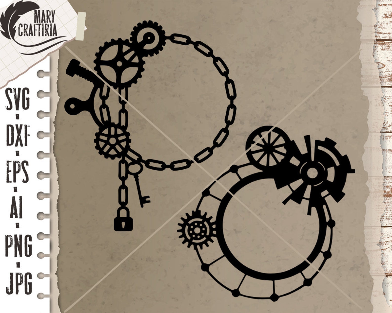 Steampunk Clipart Svg Frame Steampunk Svg Dxf Eps Png - Etsy