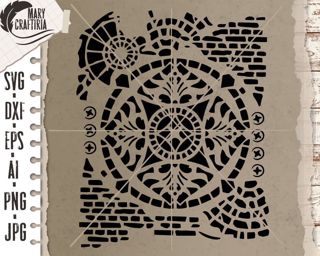 Stencil Ornament Svg, Dxf, Eps, Files for Cricut, Silhouette, Cameo ...