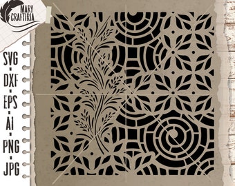 Stencil Pattern Svg, Stencil Background, Files for Cricut, Silhouette ...