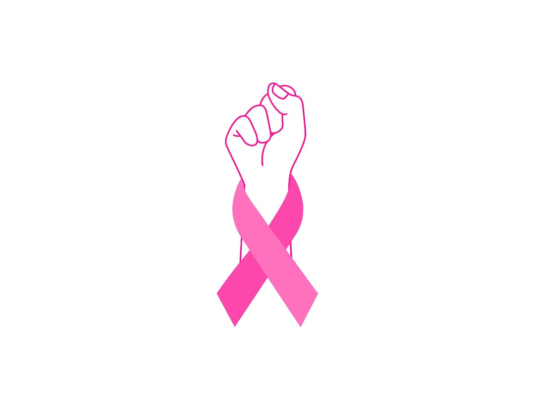 Breast Cancer Ribbon/fist SVG - Etsy