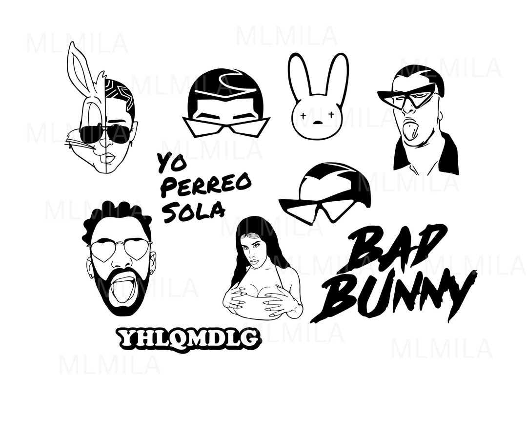 BAD BUNNY SVG - Etsy