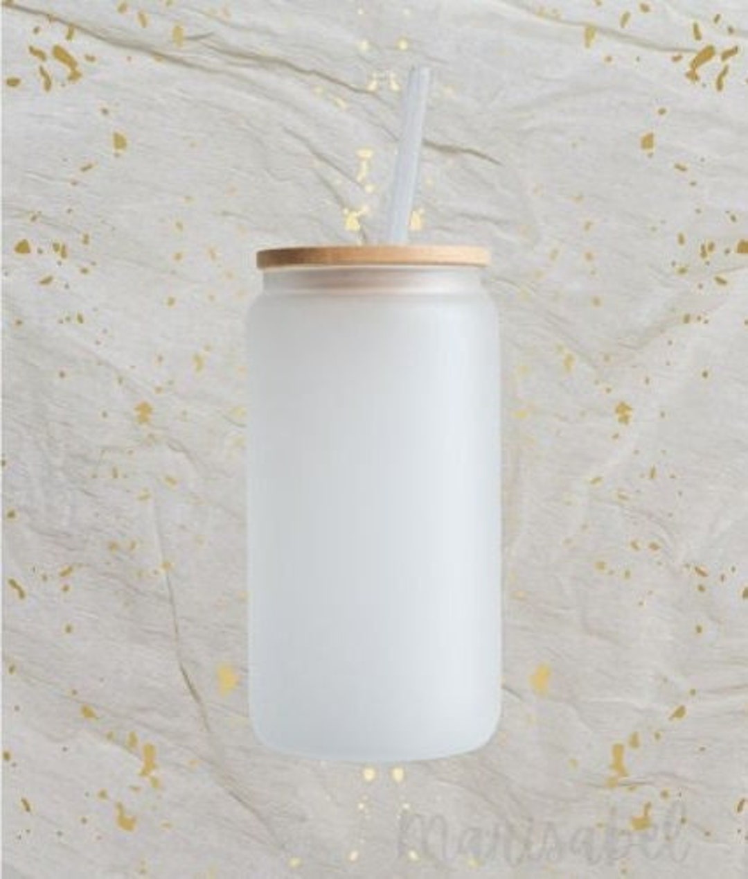 Create Your Own Cup // Custom Personalized Glass Can Cup With Bamboo ...