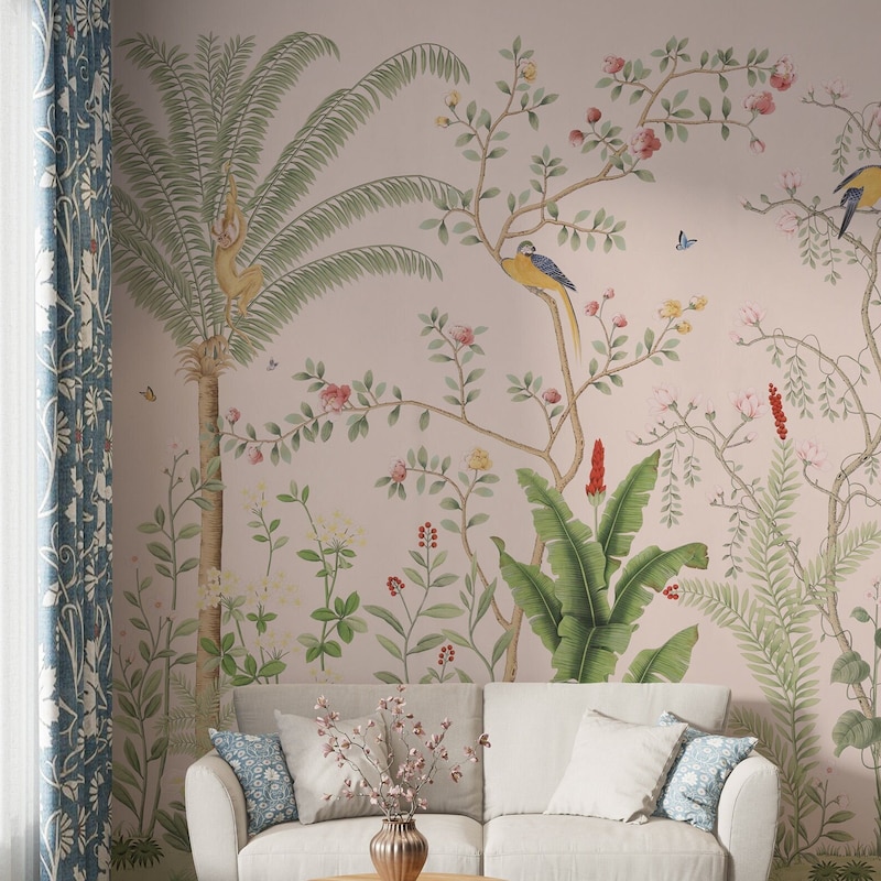 2 Birds Wallpaper Murals - Etsy UK