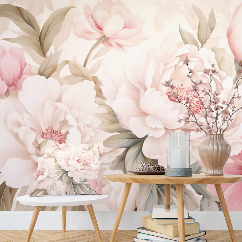 Large Floral Wallpaper - Etsy
