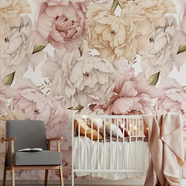 Pastel Floral Wallpaper - Etsy