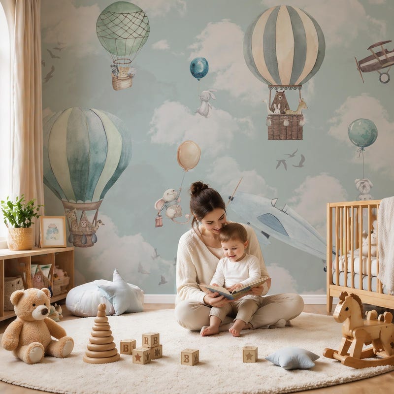 Wallpaper Kids Balloons - Etsy