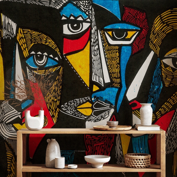 Modern Wall Mural - Etsy