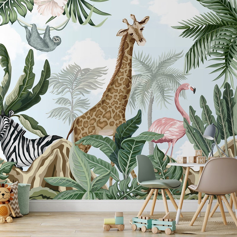Safari Animal Wallpaper - Etsy