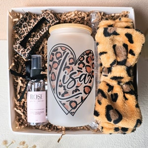 Leopard Print Gift Set for Her Birthday Cheetah Print Lover Birthday ...