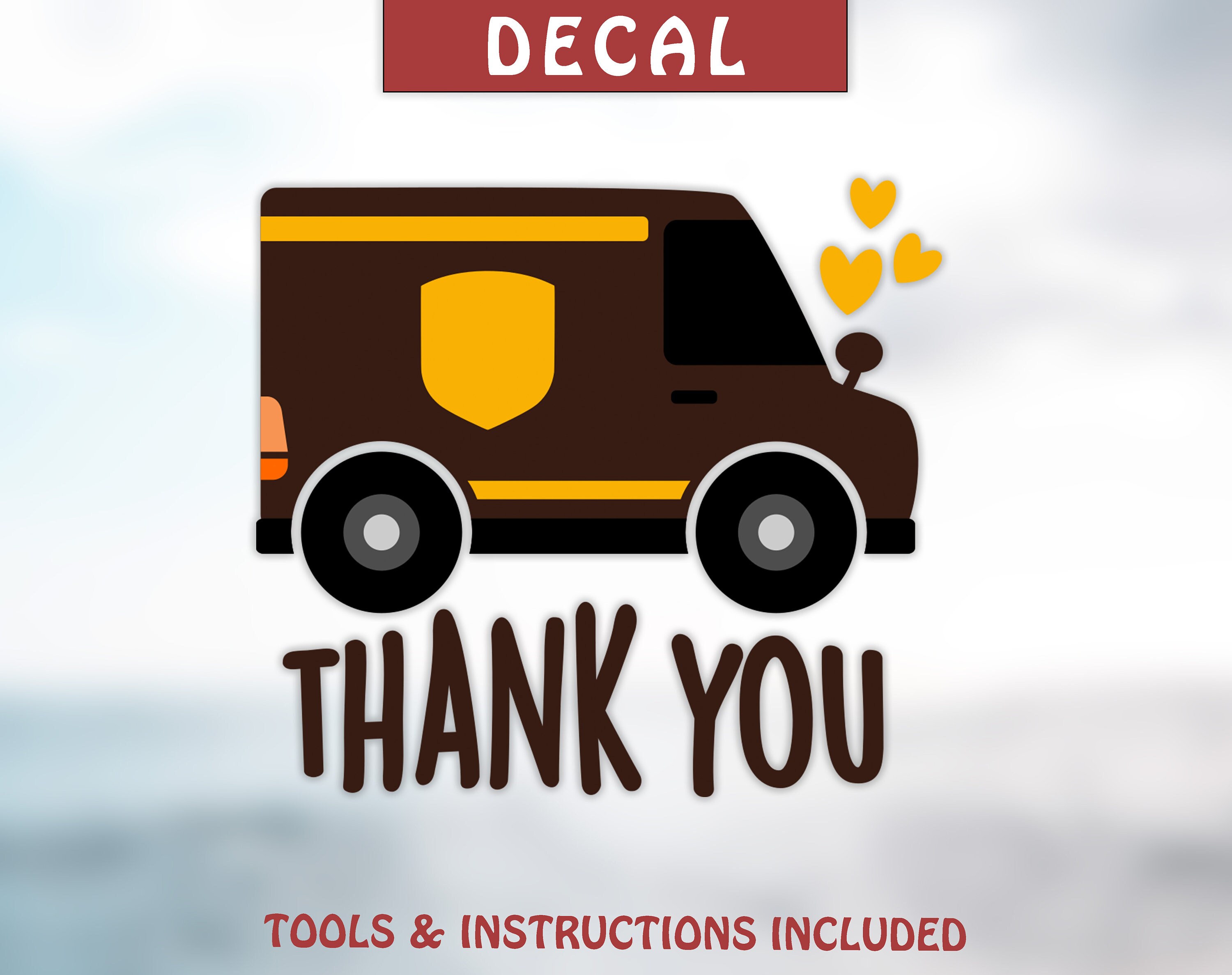 USPS UPS Amazon FedEx Thank You sticker Mailbox decal | Etsy