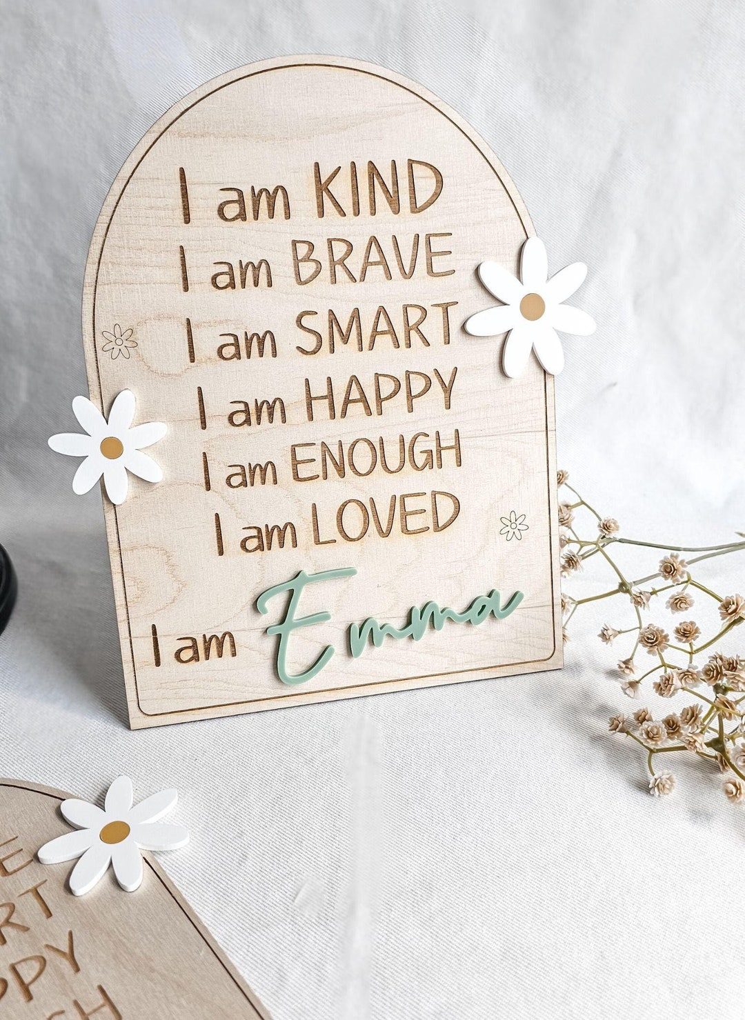 Kids Room Positivity Sign Positive Affirmation Wooden Sign Daily ...