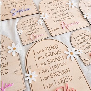 Kids Room Positivity Sign Positive Affirmation Wooden Sign Daily ...