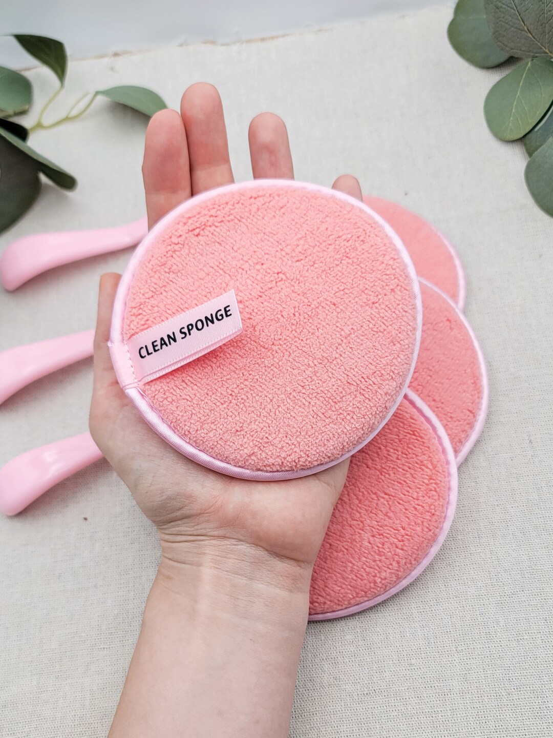 Soft Facial Cleanser Puff Jumbo Makeup Cleanser Cloth Pink ADD-ON to ...