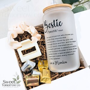 Best Friend Birthday Gift Box Custom Bestie Glass With Name Coffee Cup ...