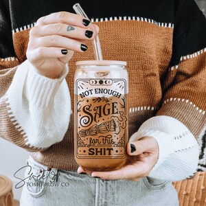 Funny Spiritual Glass Cup Sage Chakra Gift Sarcastic Gift Celestial ...