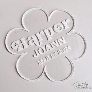 New Baby Name Sign Hospital Baby Announcement Sign for Baby Girl Name ...