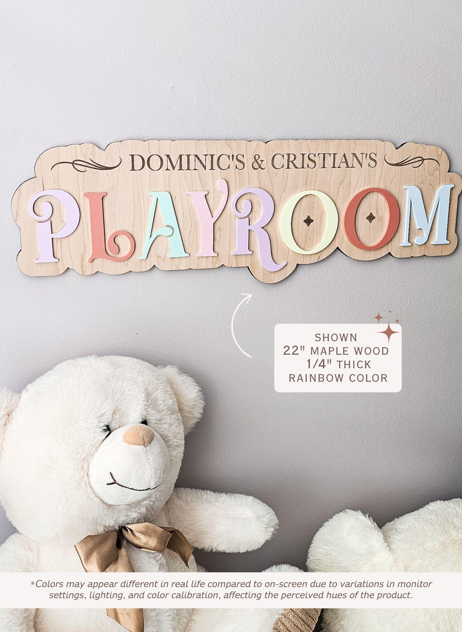 Custom Library Sign Kid Room Pastel Color Playroom Wall Sign Custom ...