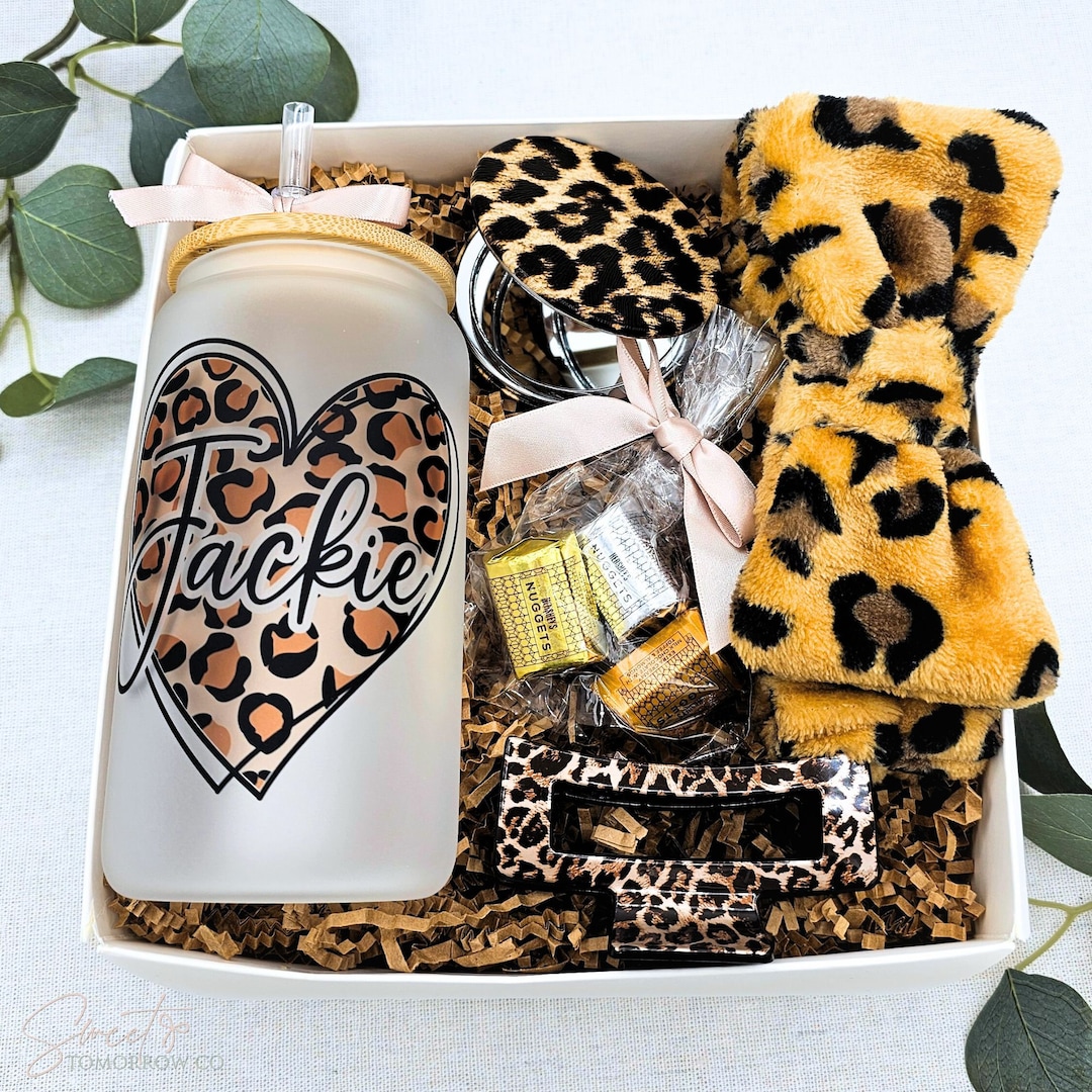 Cheetah Print Gift Box for Best Friend Leopard Print Birthday Gift for ...