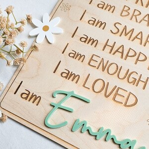 Kids Room Positivity Sign Positive Affirmation Wooden Sign Daily ...