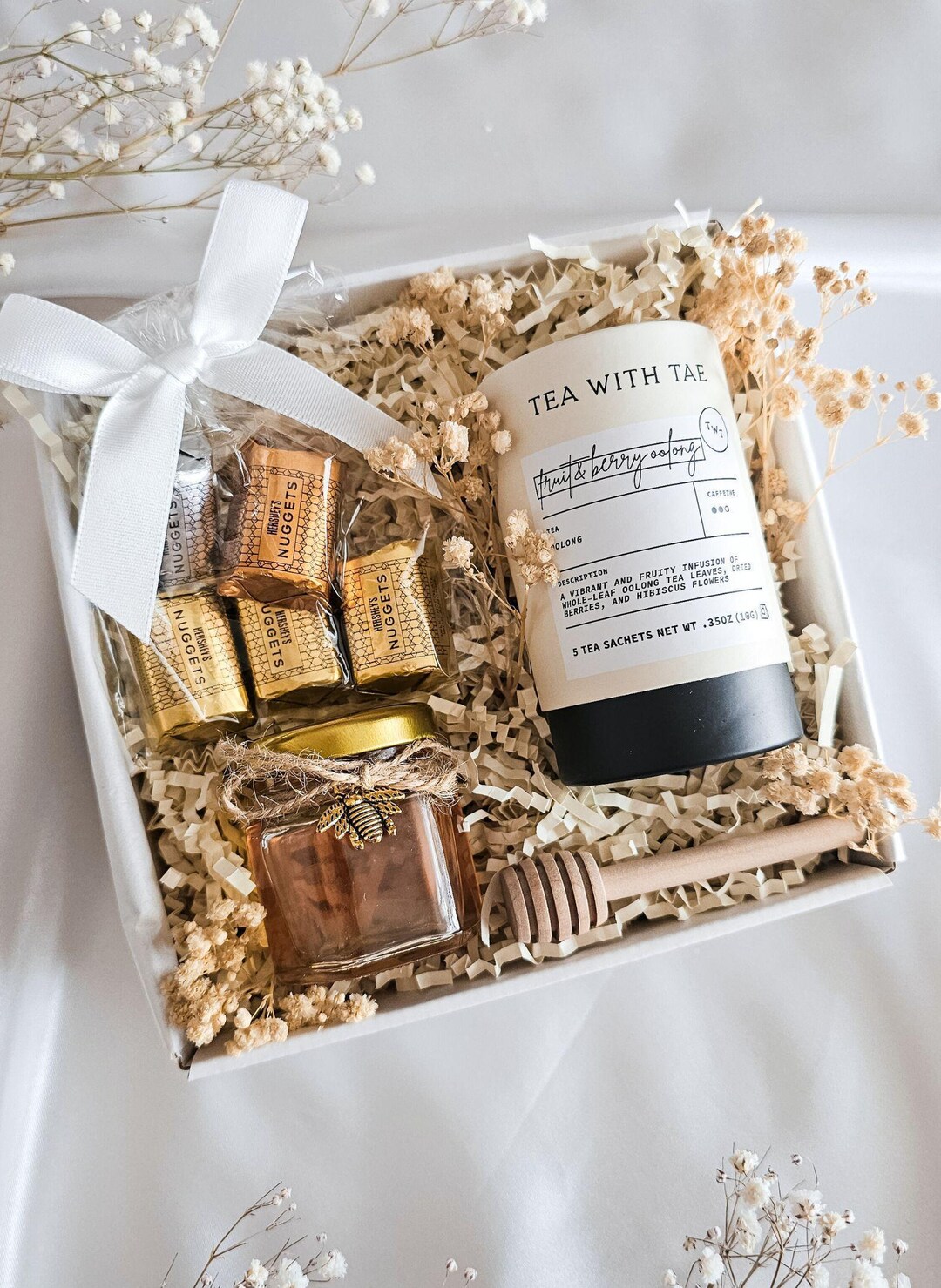 Thank You Gift Box Tea Honey Set Chocolate Thank You Preceptor Basket ...