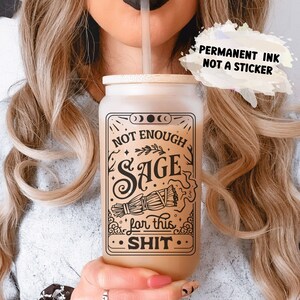 Funny Spiritual Glass Cup Sage Chakra Gift Sarcastic Gift Celestial ...