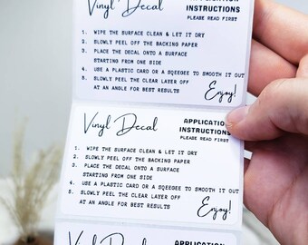Instructions Vinyl Stickers - Etsy