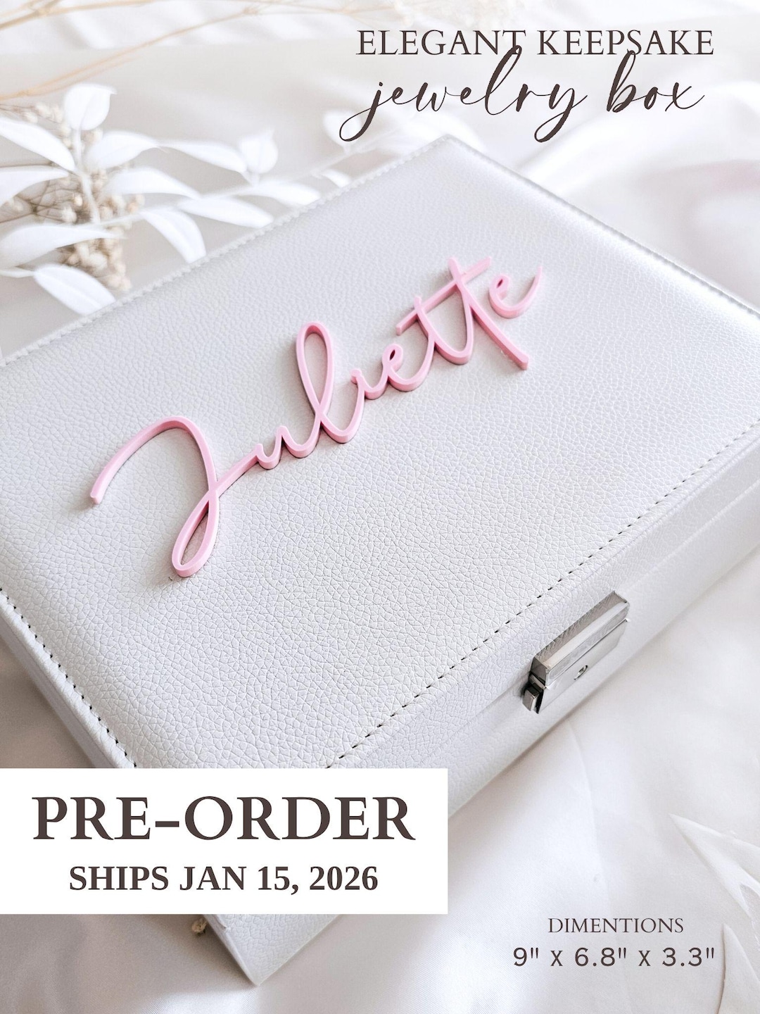 Personalized Jewelry Box With Name Custom Jewelry Organizer Gift for ...