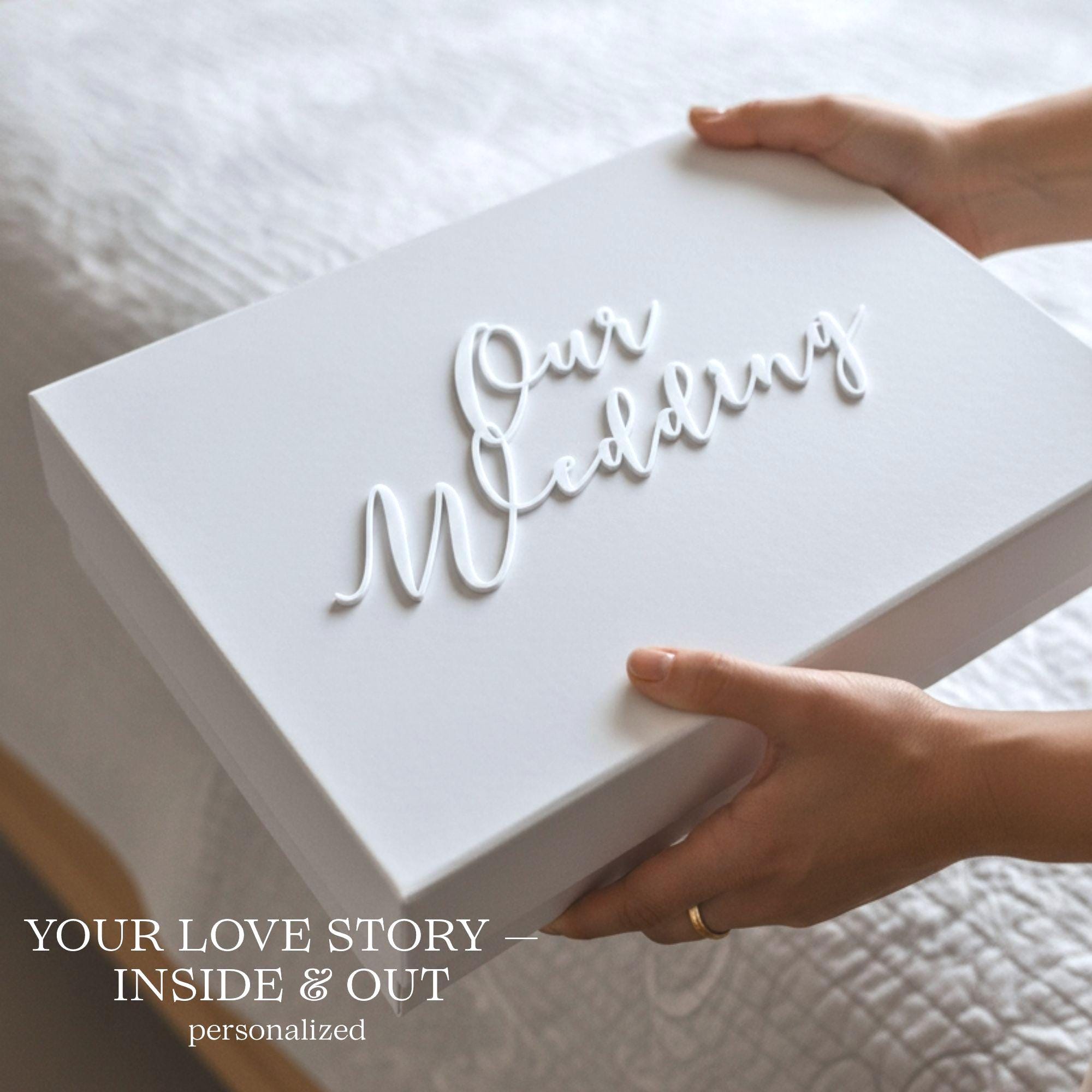Personalized Wedding Memory Box Custom Keepsake Box for Bride and Groom ...