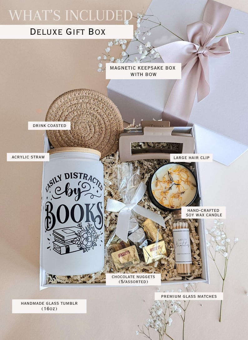 Gift for Reader Women Book Lover Gift Box Bookish Gift Basket Book Club ...