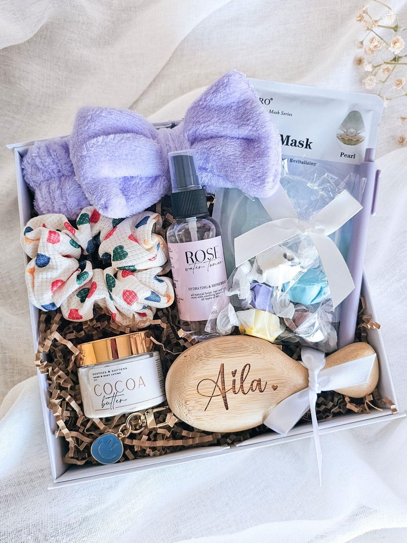 Personalized Self Care Gift Teen Girl Customized Beauty Set Birthday ...